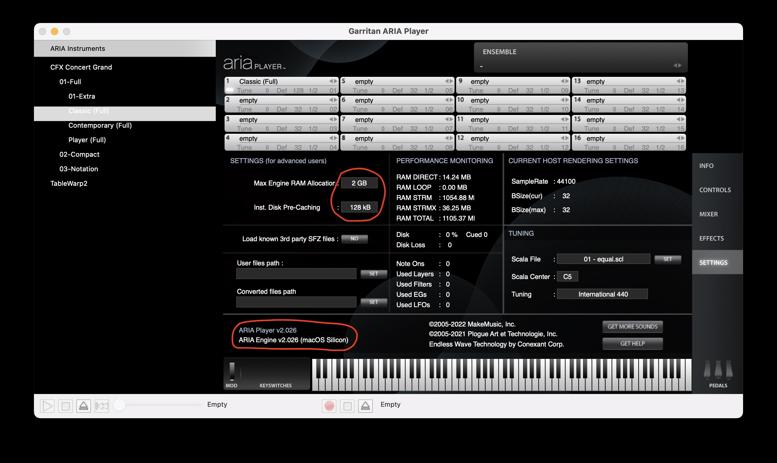 Garritan CFX on Apple Silicon in Aria Player now faultless ...